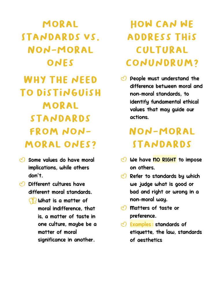 YT Vid - Moral Standards Vs Non-Moral Ones | PDF