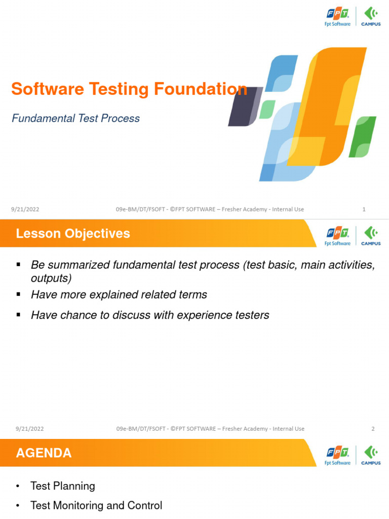 Ses3 - Fundamental Test Process | PDF