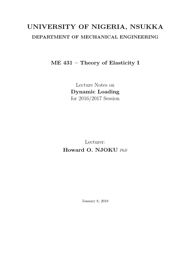 3 Dynamic Loading | PDF | Stress (Mechanics) | Kinetic Energy 3 Dynamic Loading | PDF | Stress (Mechanics) | Kinetic Energy