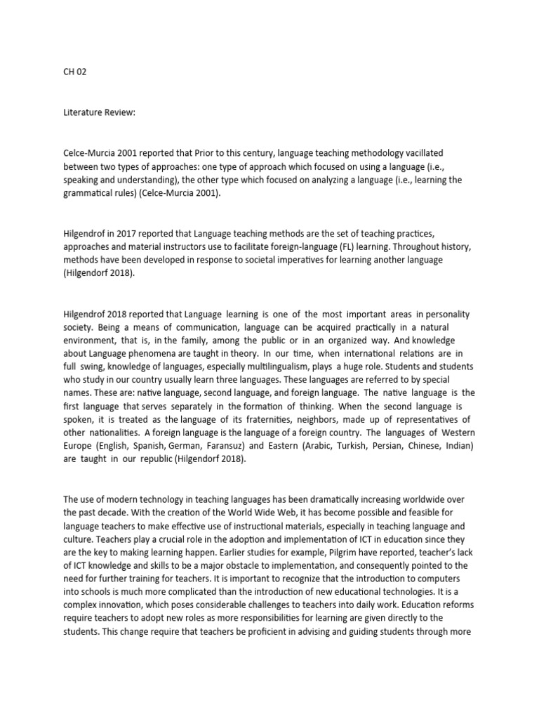 Chapter 2 T | PDF | Language Education | Second Language