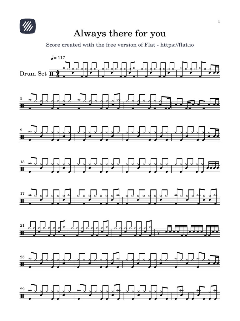 Drum Set Score and Notation Guide | PDF | Computers
