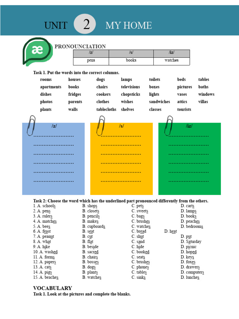 Anh 6 Unit 2 T NG H P | PDF | Room | Bathroom