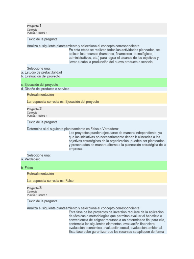 Contexto de La Evaluacion de Proyectos Examen | PDF | Evaluación ...