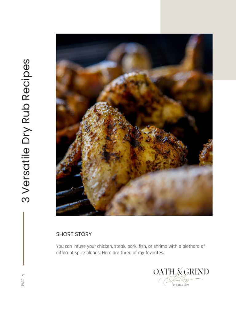 6172246ddc8da9aaea65caf1 - 3 Versatile Dry Rub Recipes | PDF