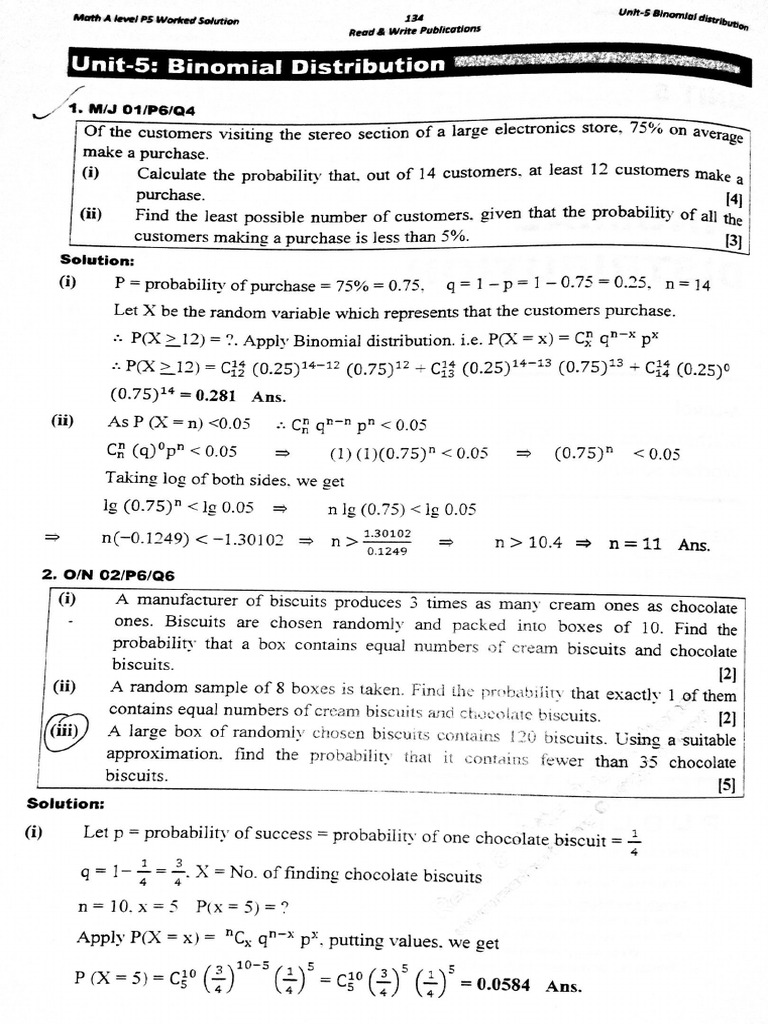 5-Binomial Distribution | PDF