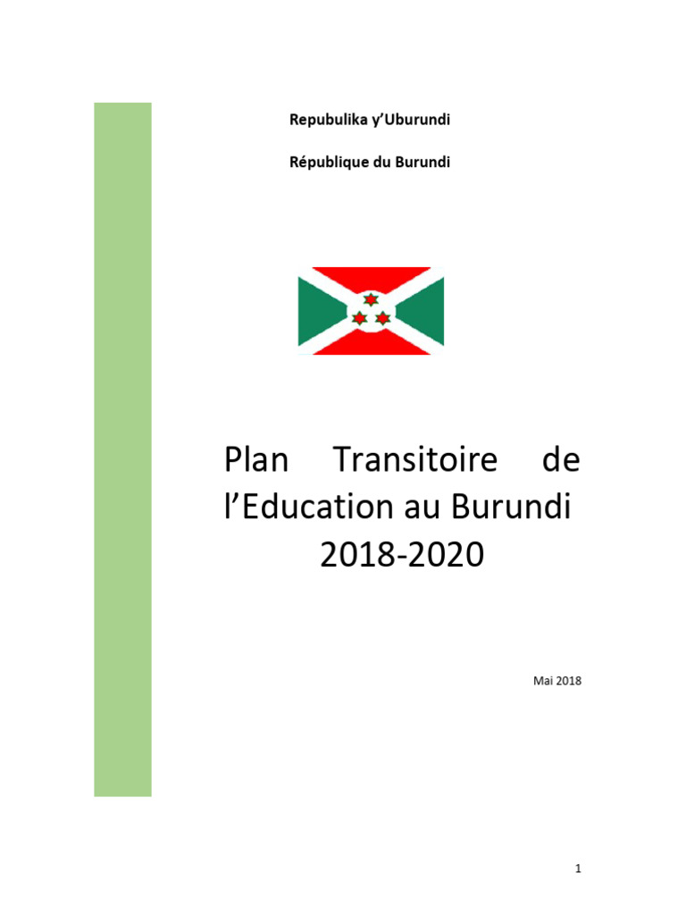 Plan Transitoire de l'Éducation 2018-2020 | PDF | Enseignement | Famine