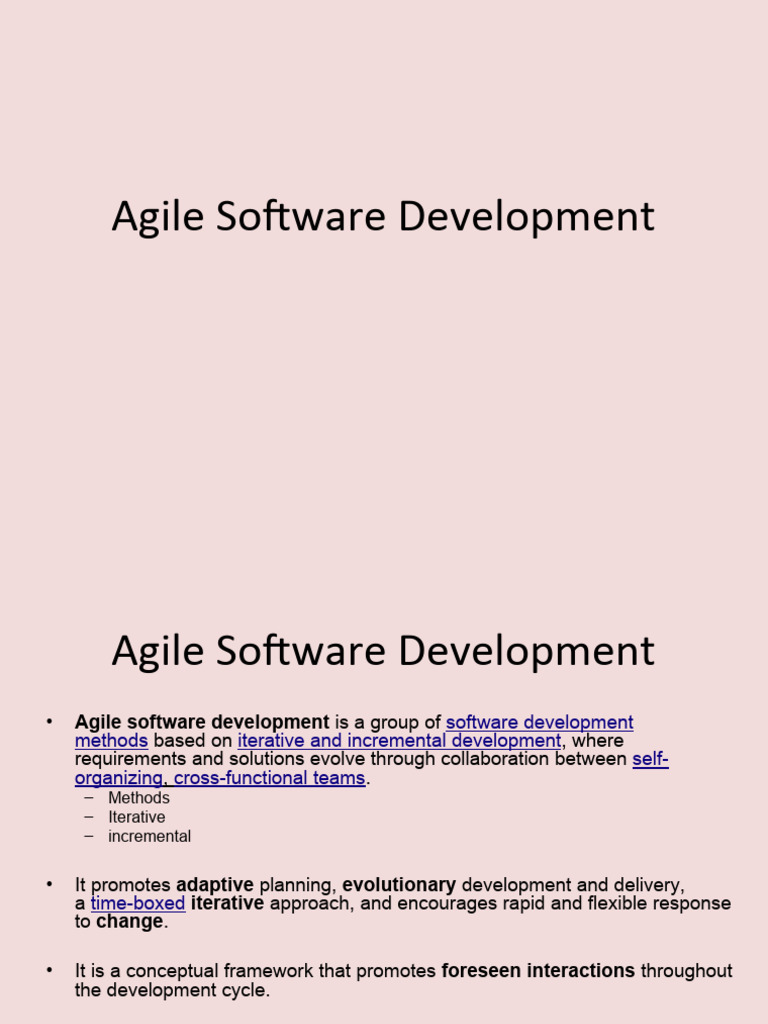 Agile Software Development P1 | PDF | Software Development Process ... Agile Software Development P1 | PDF | Software Development Process ...