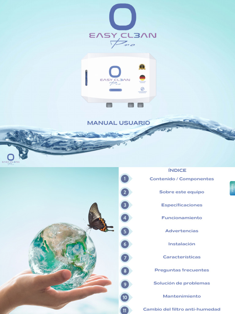 Manual-Usuario-easy Clean Pro | PDF | Lavadora | Agua