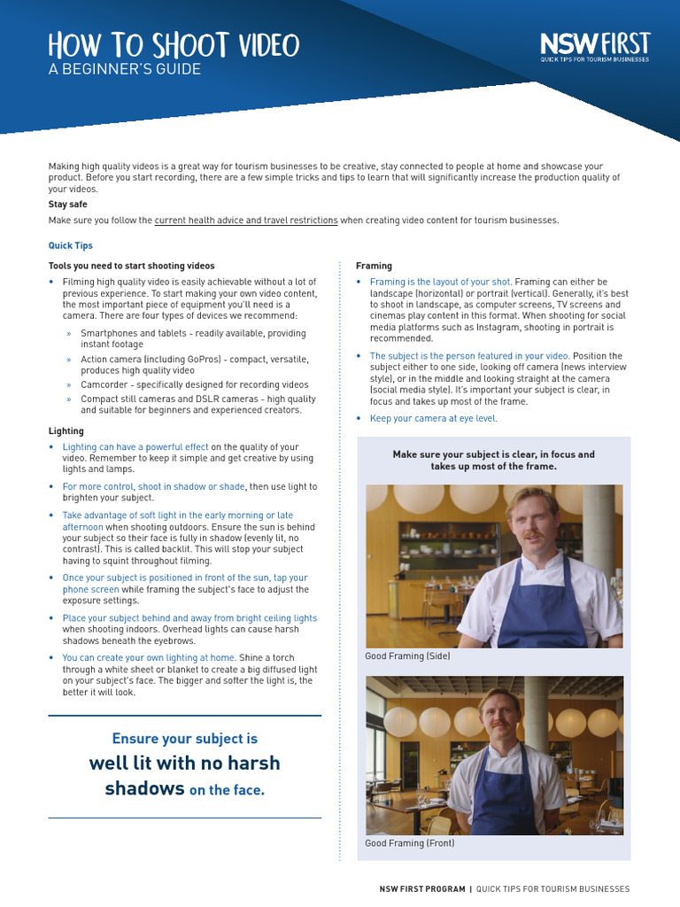 How To Shoot Video - A Beginner's Guide | PDF | Video | Camera