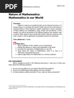 Module 1: Nature of Mathematics: Patterns and Numbers in Nature and The ...
