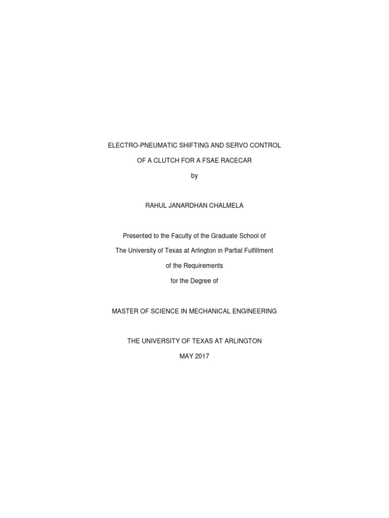 Chalmela Thesis 2017 | PDF | Clutch | Torque