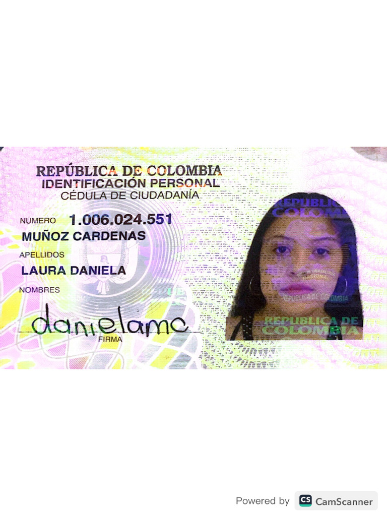 Cédula Laura Daniela Muñoz Cardenas | PDF