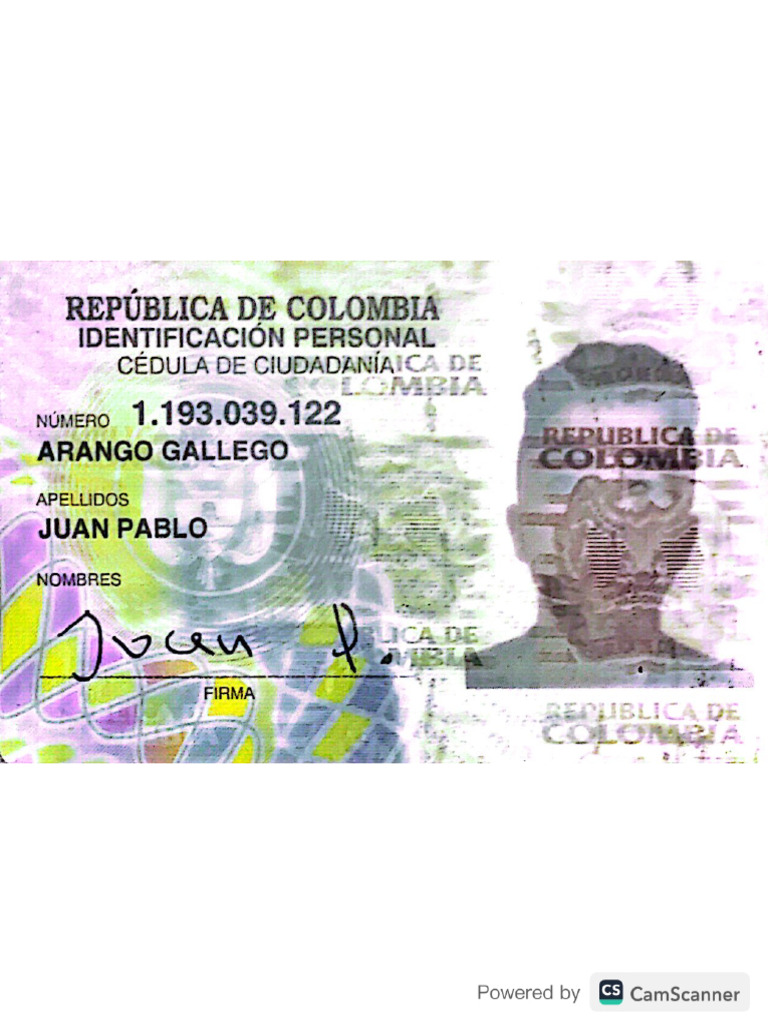 Cédula Juan Pablo Arango | PDF