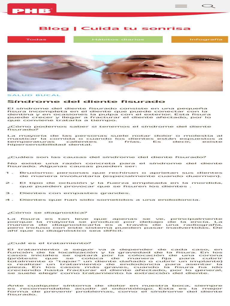 Diente Fisurado | PDF | Odontología | Ramas de Odontología