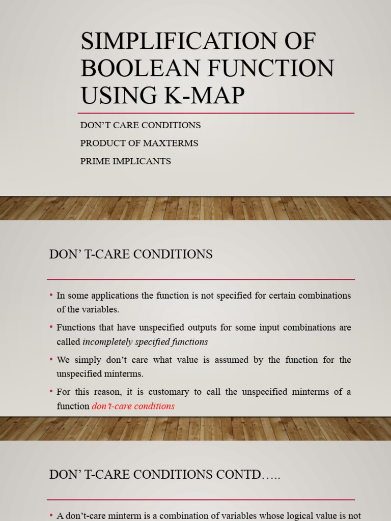 2 K-Map, Don't Care, Pos Maxterms and Prime Implicants | PDF ...