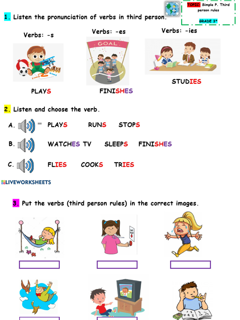 Third Person in PRESENT SIMPLE | PDF