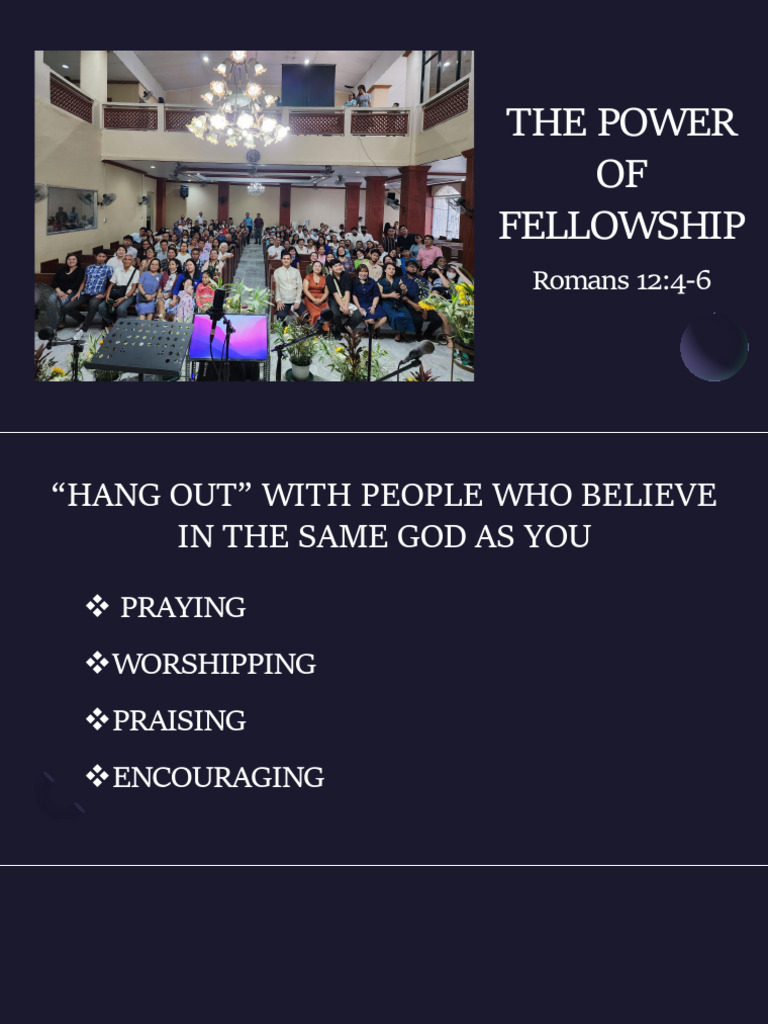 Importance of Christian Fellowship | PDF | Self-Improvement | Religion ...