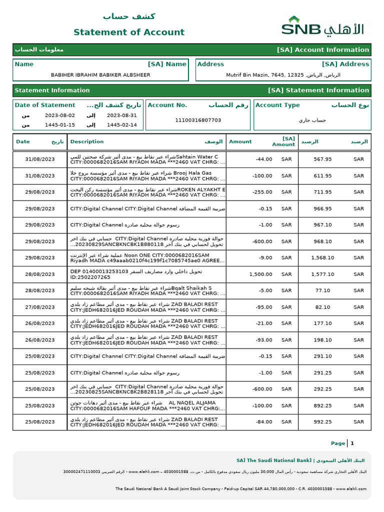 Receipt | PDF | Corporations | Saudi Arabia