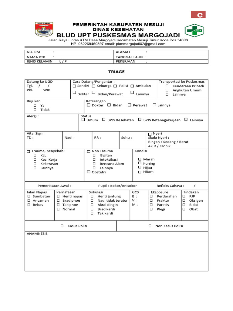 C. LEMBAR TRIAGE | PDF