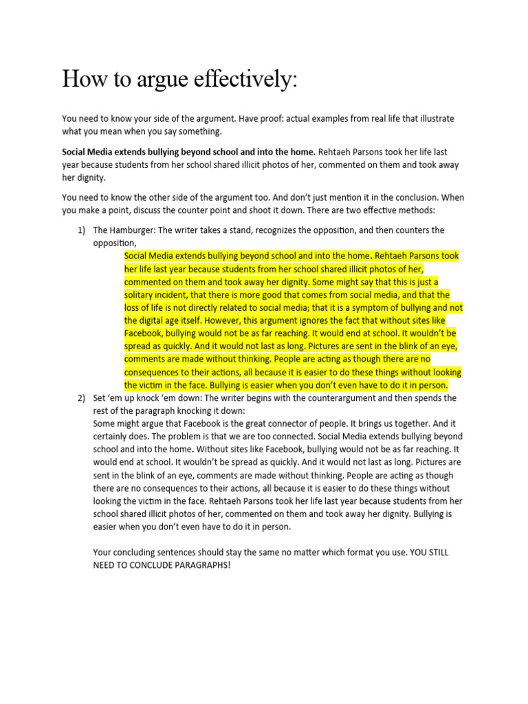 How To Argue Effectively | PDF