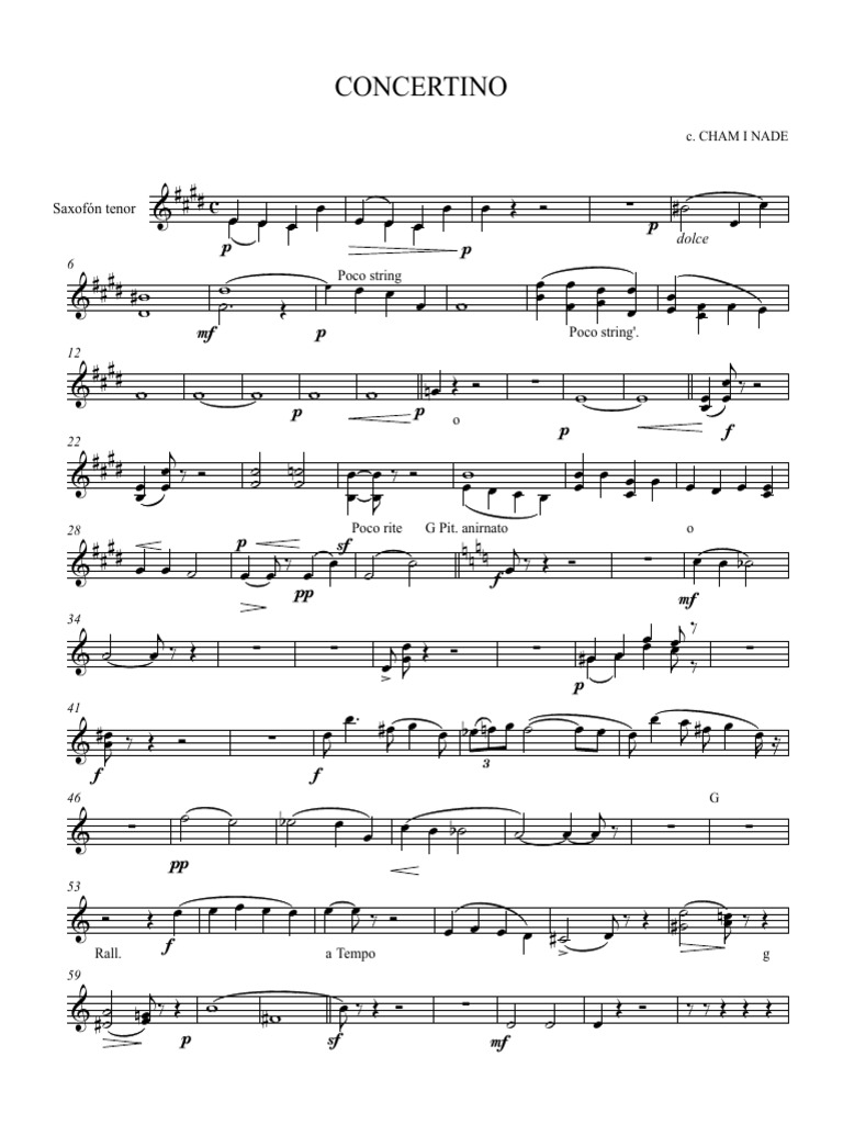 CONCERTINO - Partitura Completa | PDF