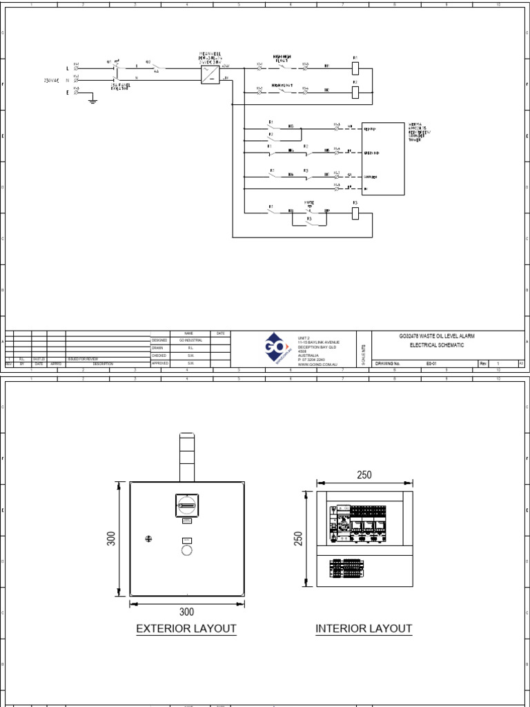 GO32478 Waste Oil Level Alarm Electrical Drawings | PDF