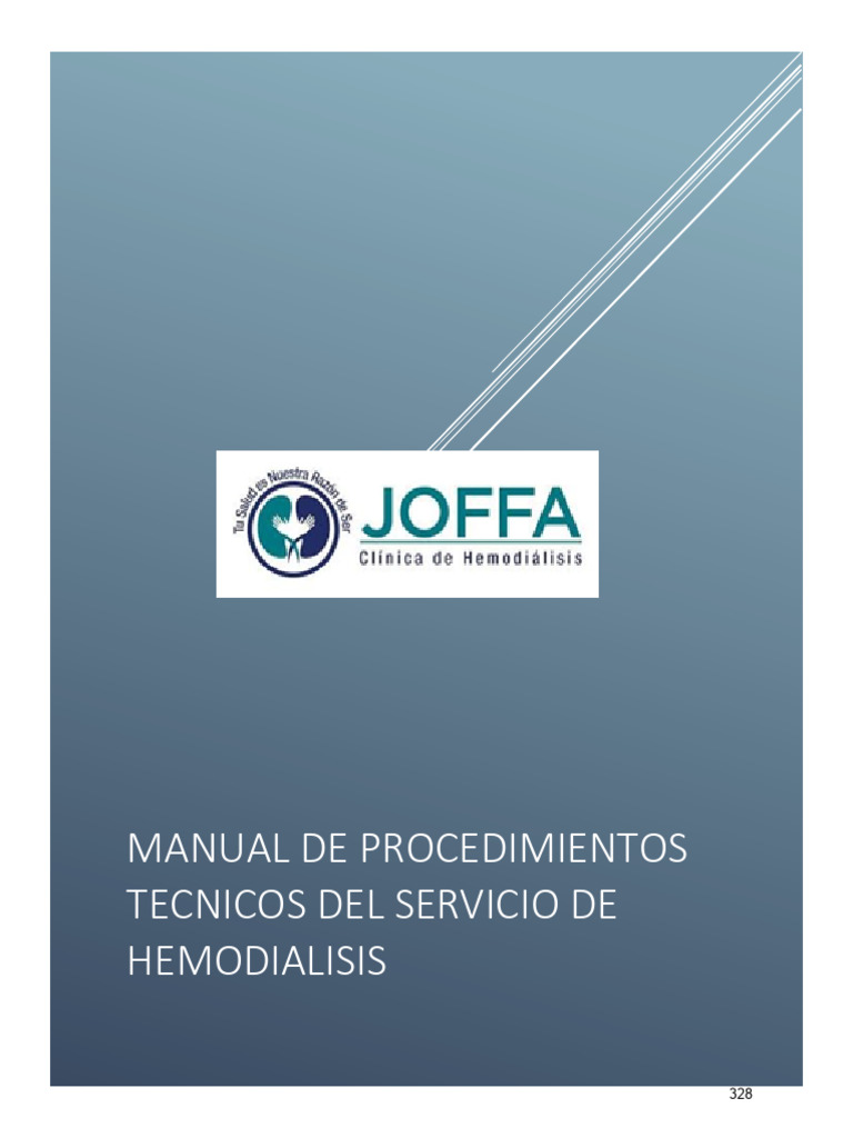 5 Manual de Procedimientos Tecnicos Hd Joffa | PDF | Hemodiálisis ...