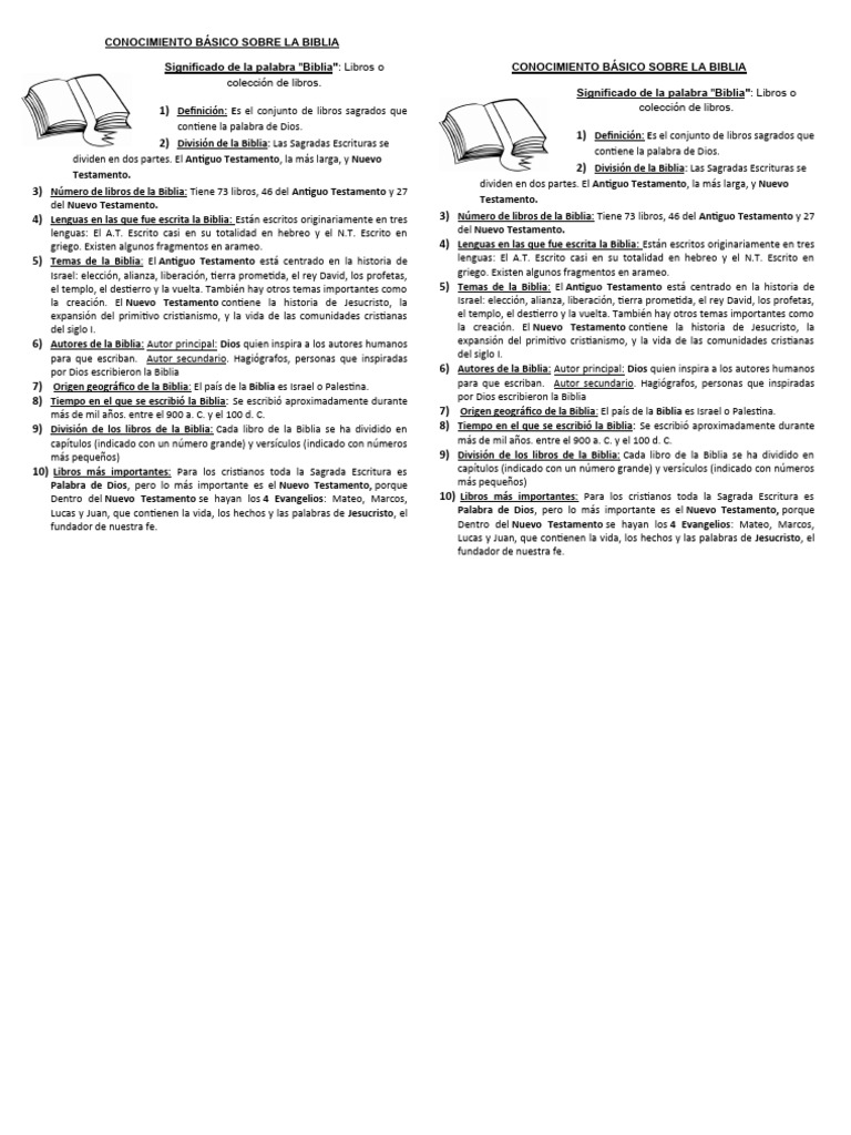 Datos Básicos Sobre La Biblia | PDF