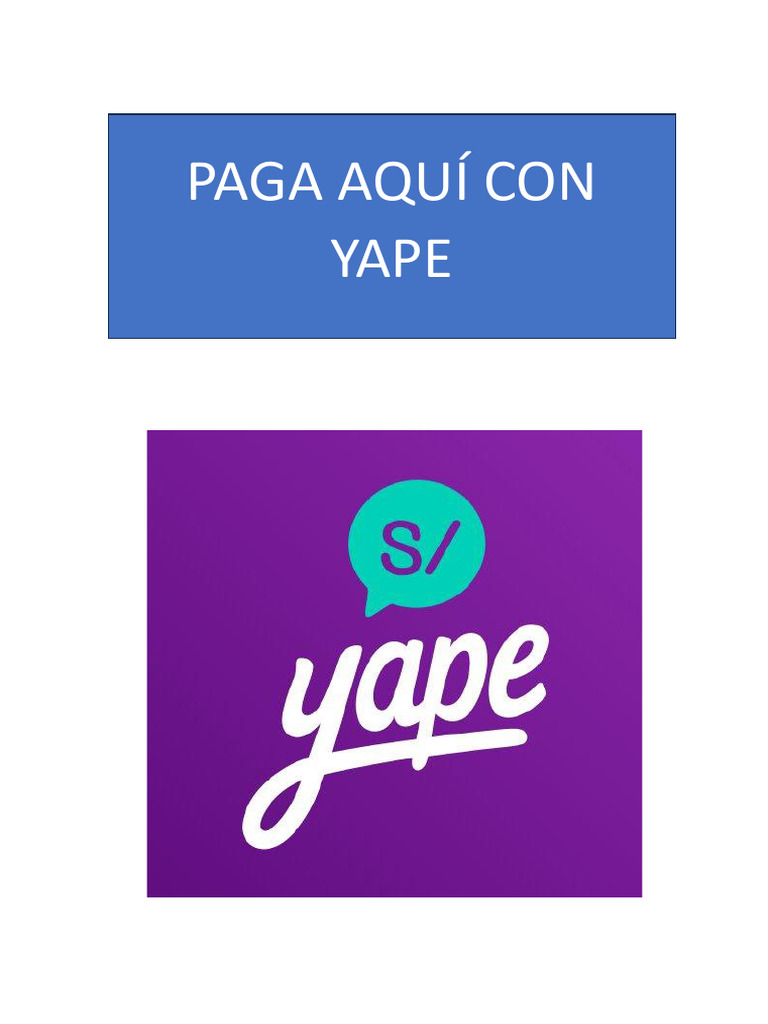 Paga Aqui Con Yape - 122555 | PDF