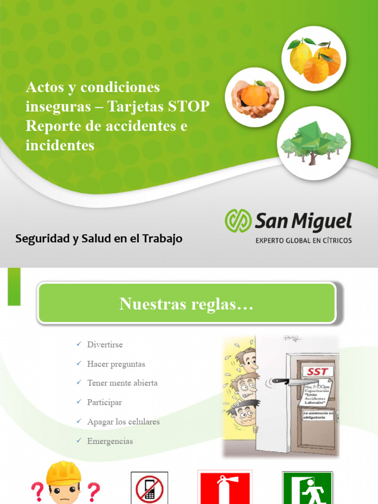 Actos y Condiciones Inseguras - Reporte de Accidentes (I) | PDF