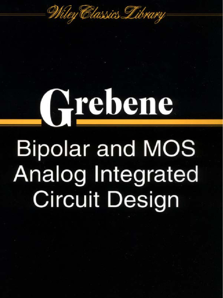 (Wiley Classics Library) Alan B. Grebene - Bipolar and MOS Analog ...