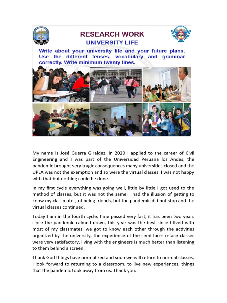 Research Work - Ingles IV | PDF