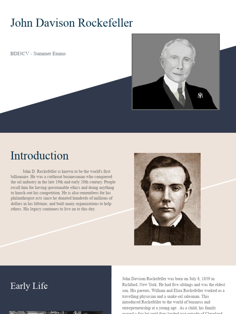 BDI3CV - John Davison Rockefeller | PDF | John D. Rockefeller ...