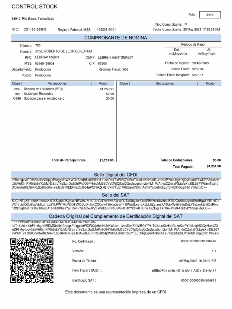 Pago PTU | PDF