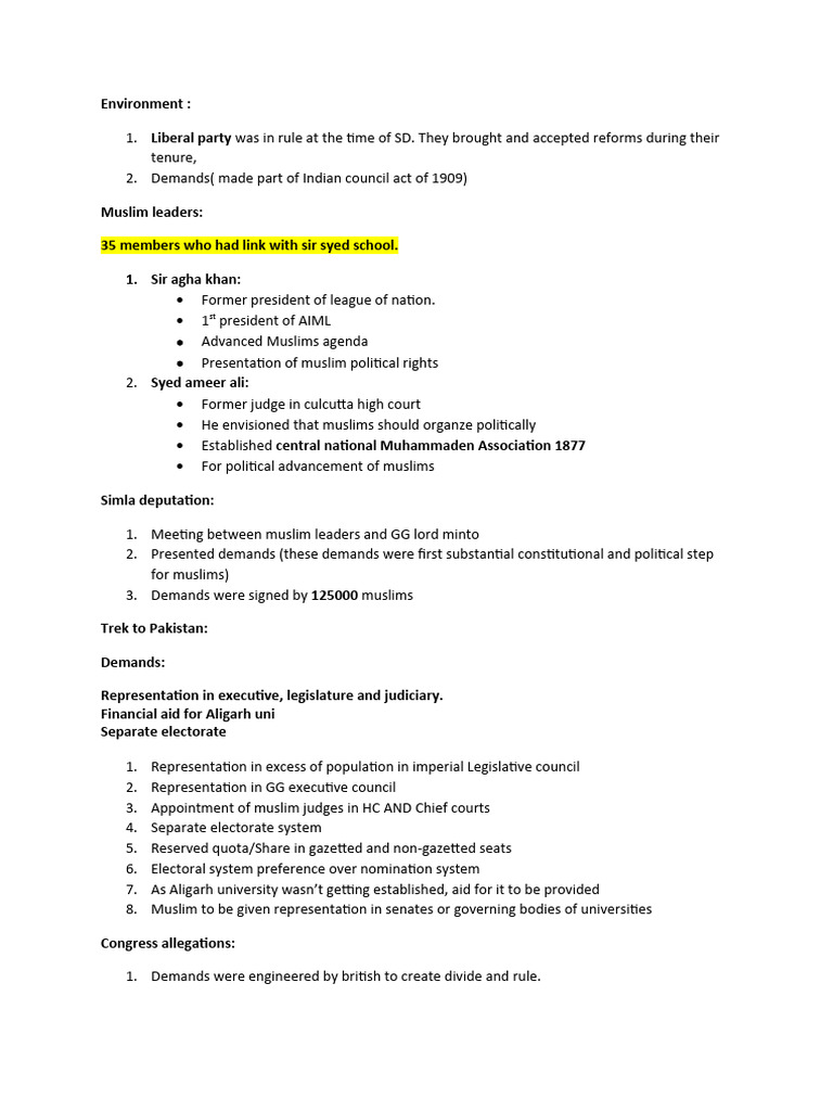 simla deputation | PDF