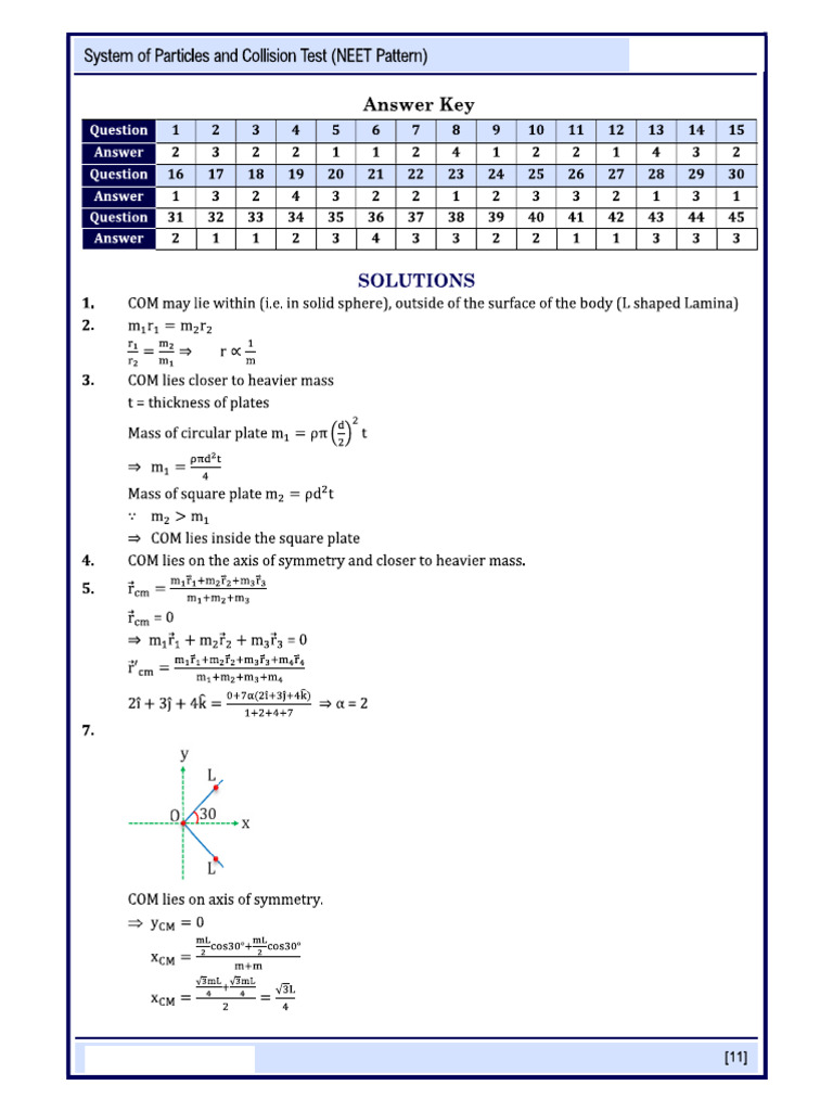 Solution Momentum Quiz Exercise | PDF