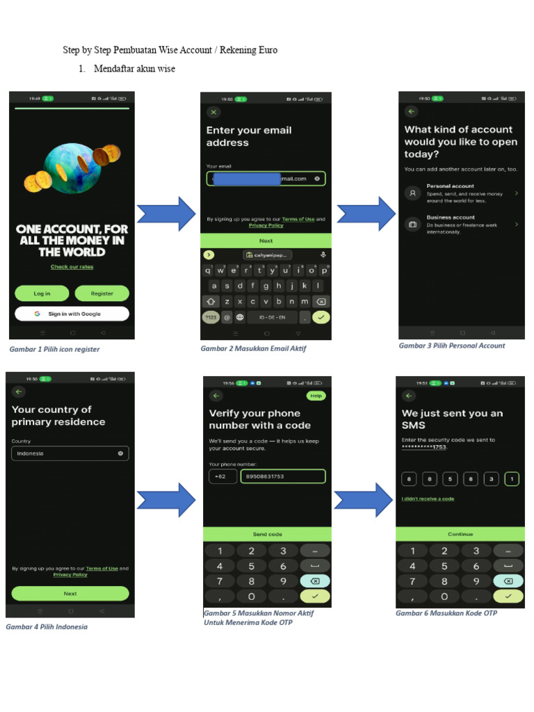 Step by Step Pembuatan Wise Account | PDF
