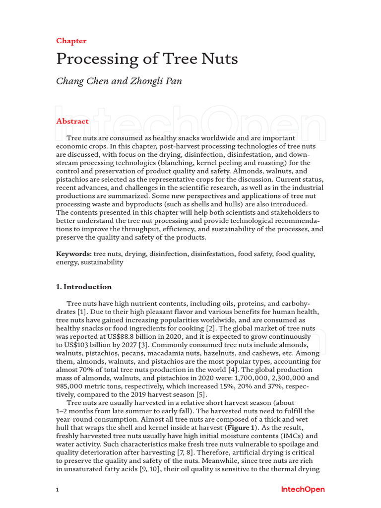 Processing of Tree Nuts80454-2 Pages | PDF