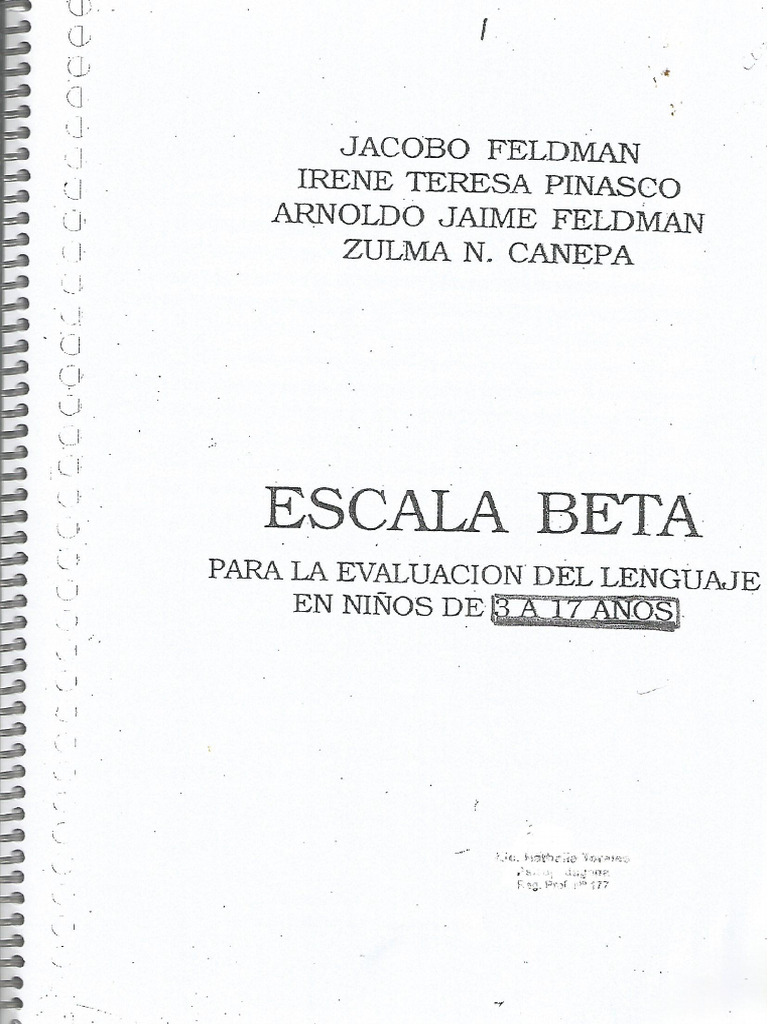 Escala Beta Manual | PDF