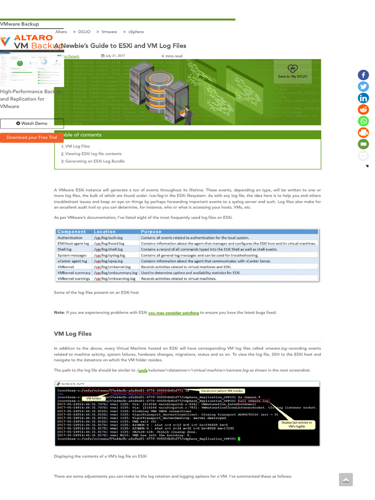 ESXi VM Log Files | PDF | Virtual Machine | Computer File
