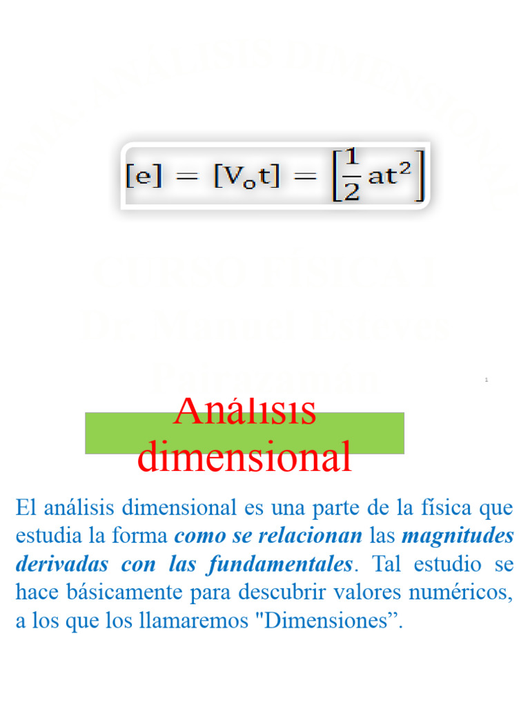 ANALISIS - DIMENSIONALES - Y - ECUACIONES - DIME Excelente | PDF