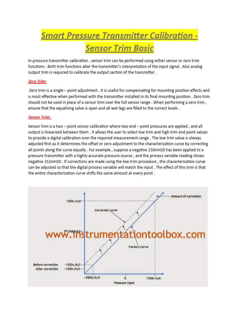Sensor Trim Consebt | PDF