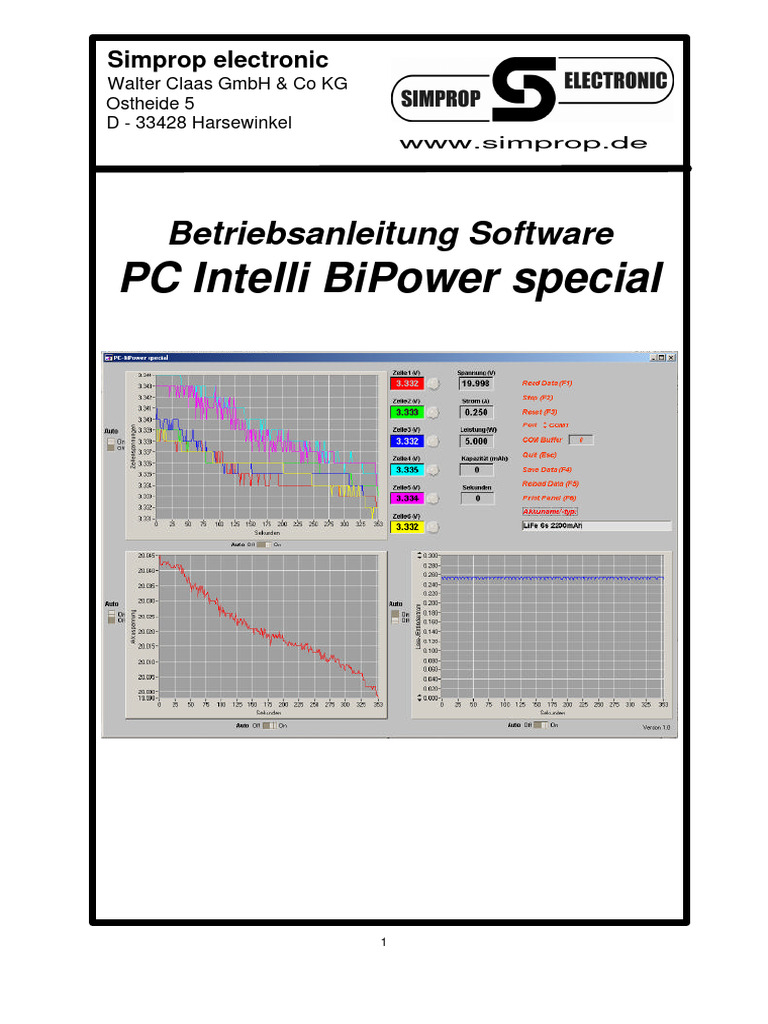 Anleitung Software PC Intelli BiPower Special | PDF
