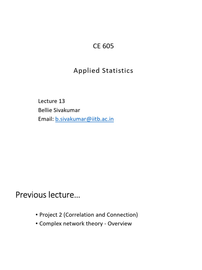 CE 605 Lecture 13 | PDF