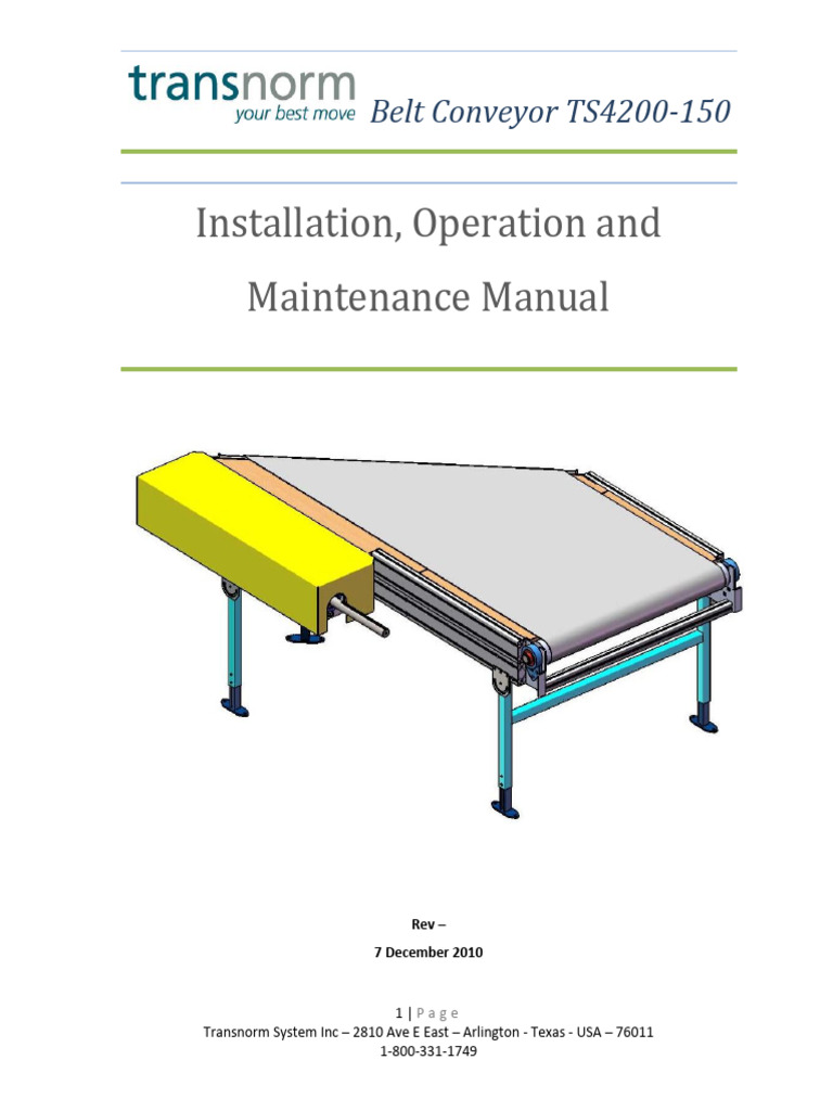 Manual Merge TS4200-150 - o - M | PDF | Belt (Mechanical) | Bearing ...