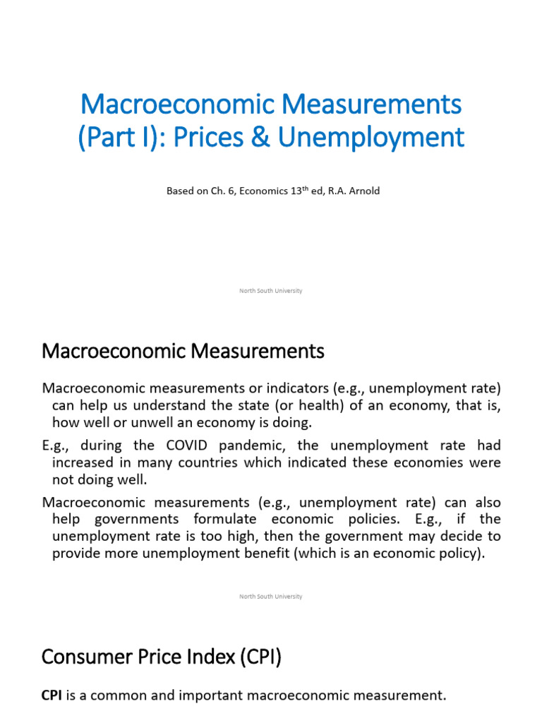 Macroeconomic Measurements: CPI and Unemployment | PDF