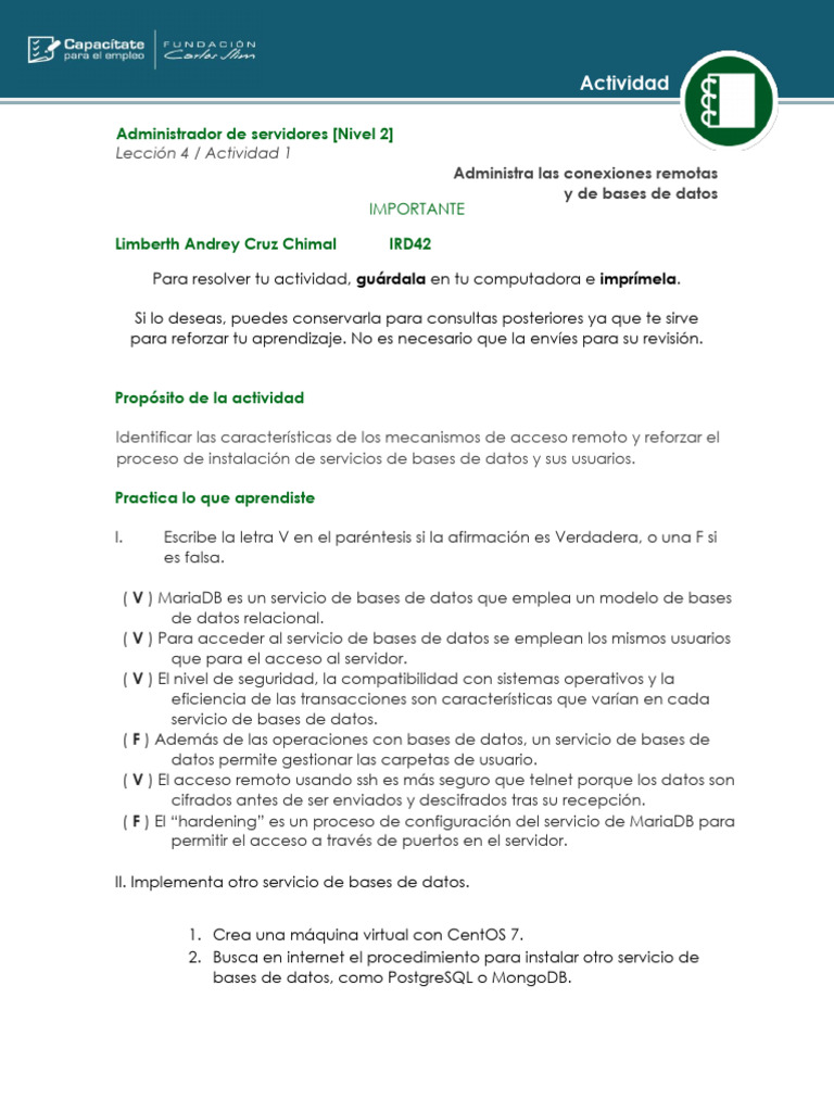 Instalación y Gestión de PostgreSQL en CentOS 7 | PDF | Bases de datos | Cubierta segura
