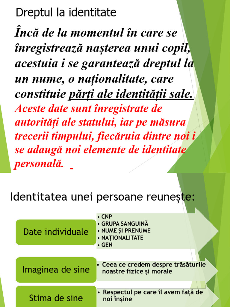 DREPTUL LA IDENTITATE | PDF
