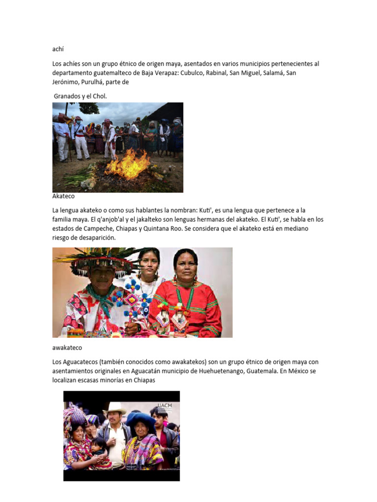 23 Pueblos de Guatemala | Descargar gratis PDF | Pueblos mayas | Mesoamérica