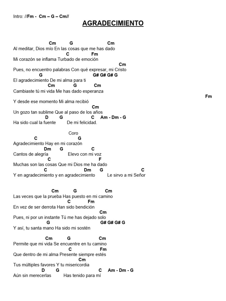 Acordeds Agradecimiento | PDF | Gratitud | Cristo (título)